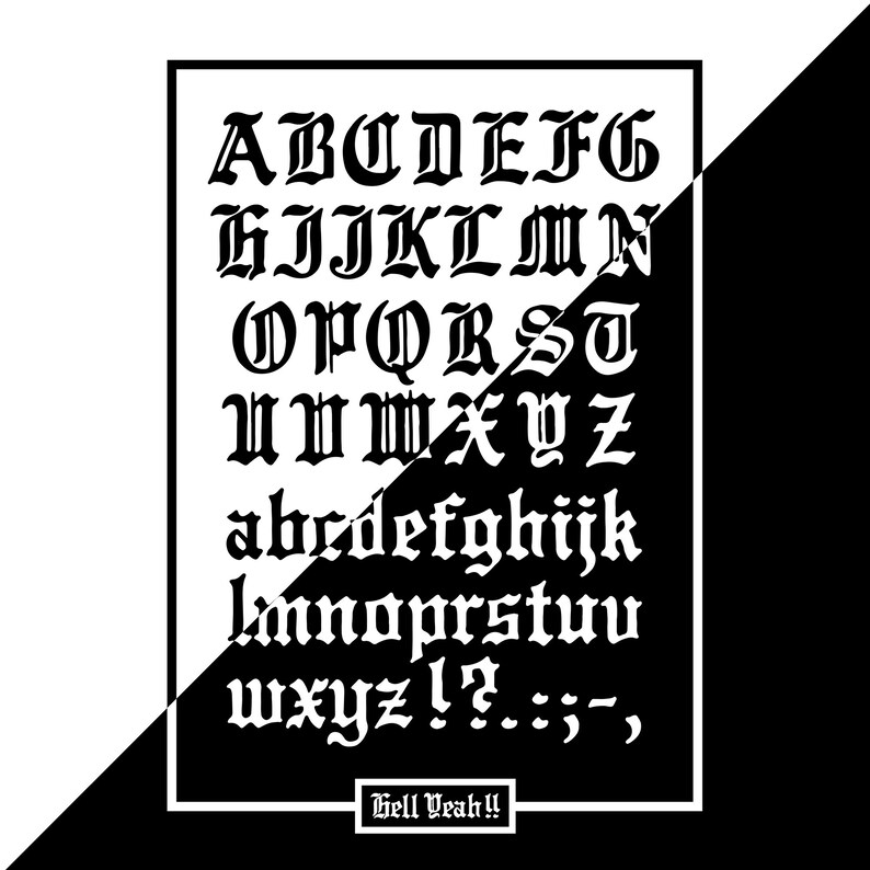 MK-HELL Typeface - Etsy