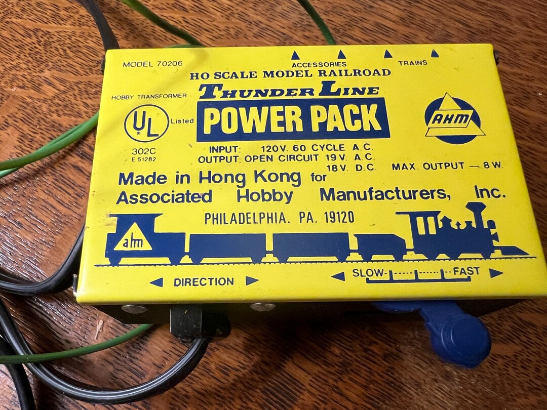 HO Scale Model Railroad AHM Thunder Line Power Pack - Etsy