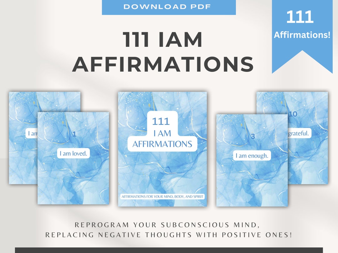 111 I AM Positive Affirmations, Motivational Affirmations, Inspiration ...