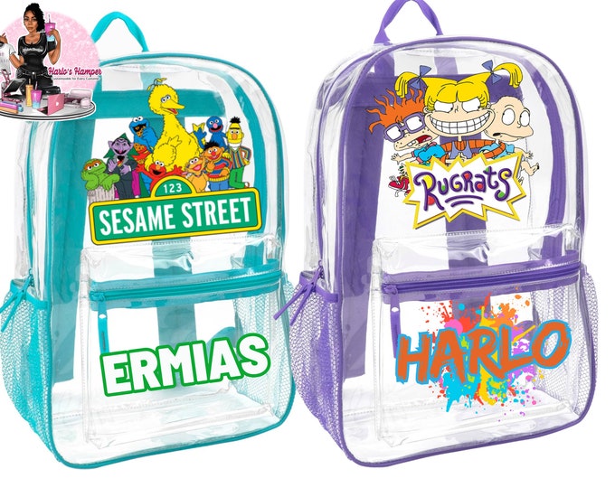 Clear Customizable Backpacks - Etsy