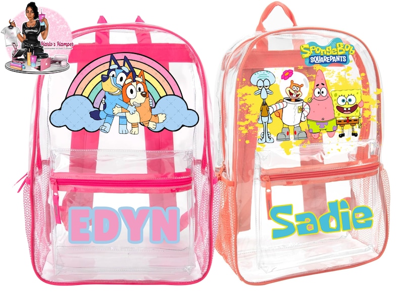 Clear Customizable Backpacks - Etsy