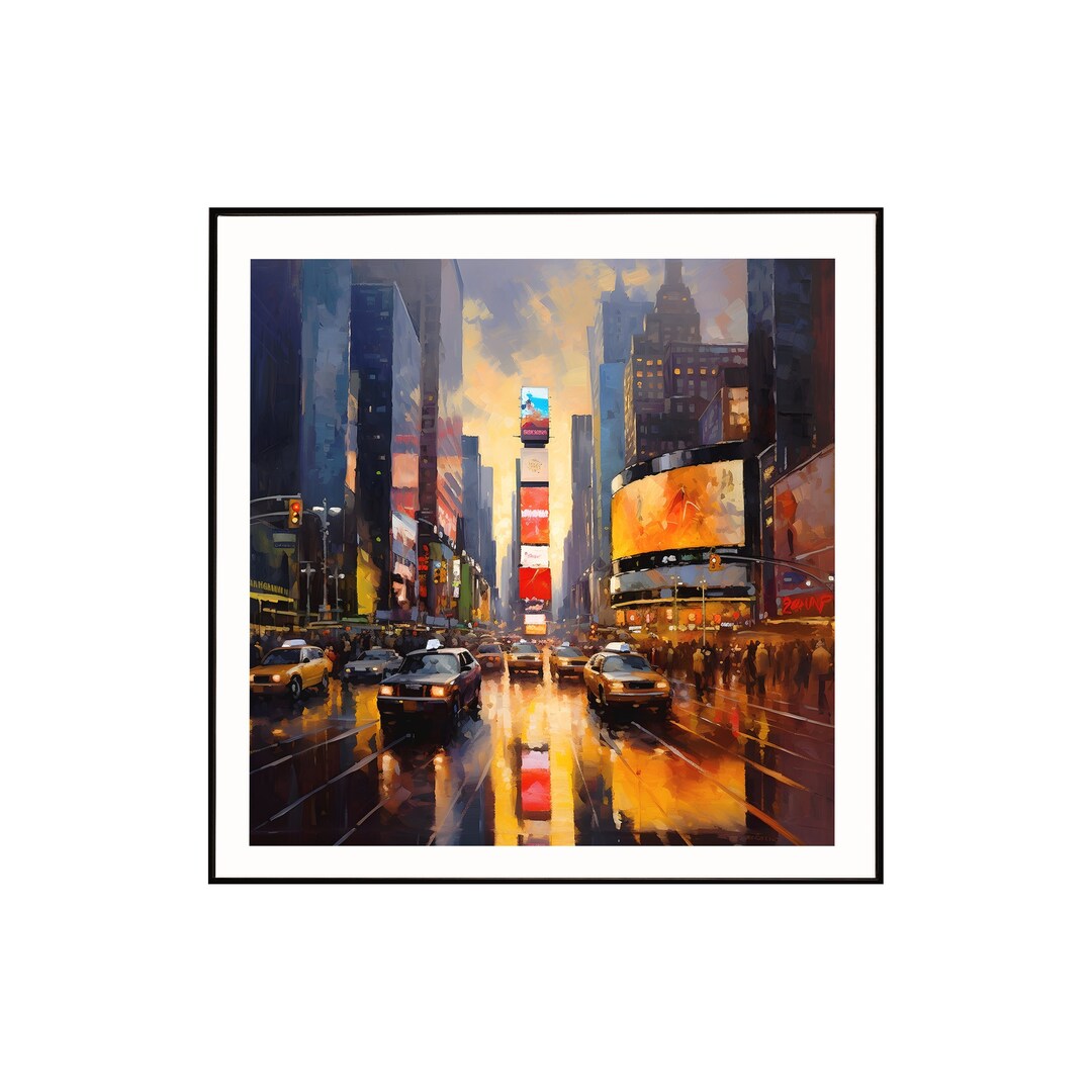 Times Square Print, New York Travel Print, USA Travel Poster, Cityscape ...