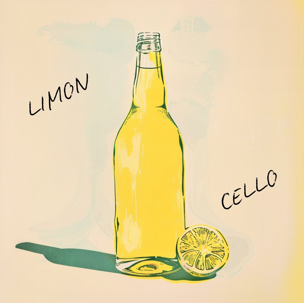 Limoncello Print, Classic Cocktail Print, Limoncello Poster, Cocktail ...