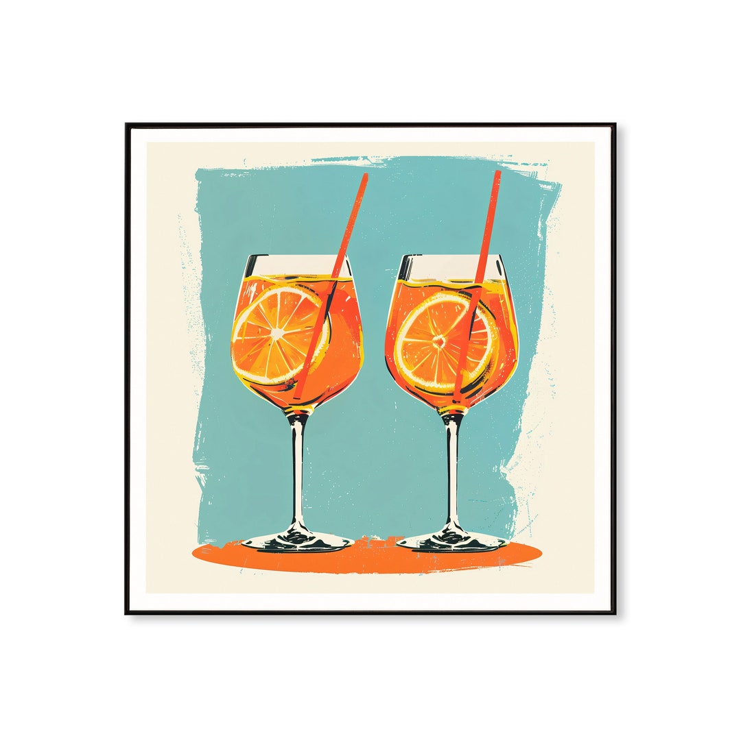 Aperol Spritz Print, Cocktail Print, Aperol Poster, Cocktail Poster ...