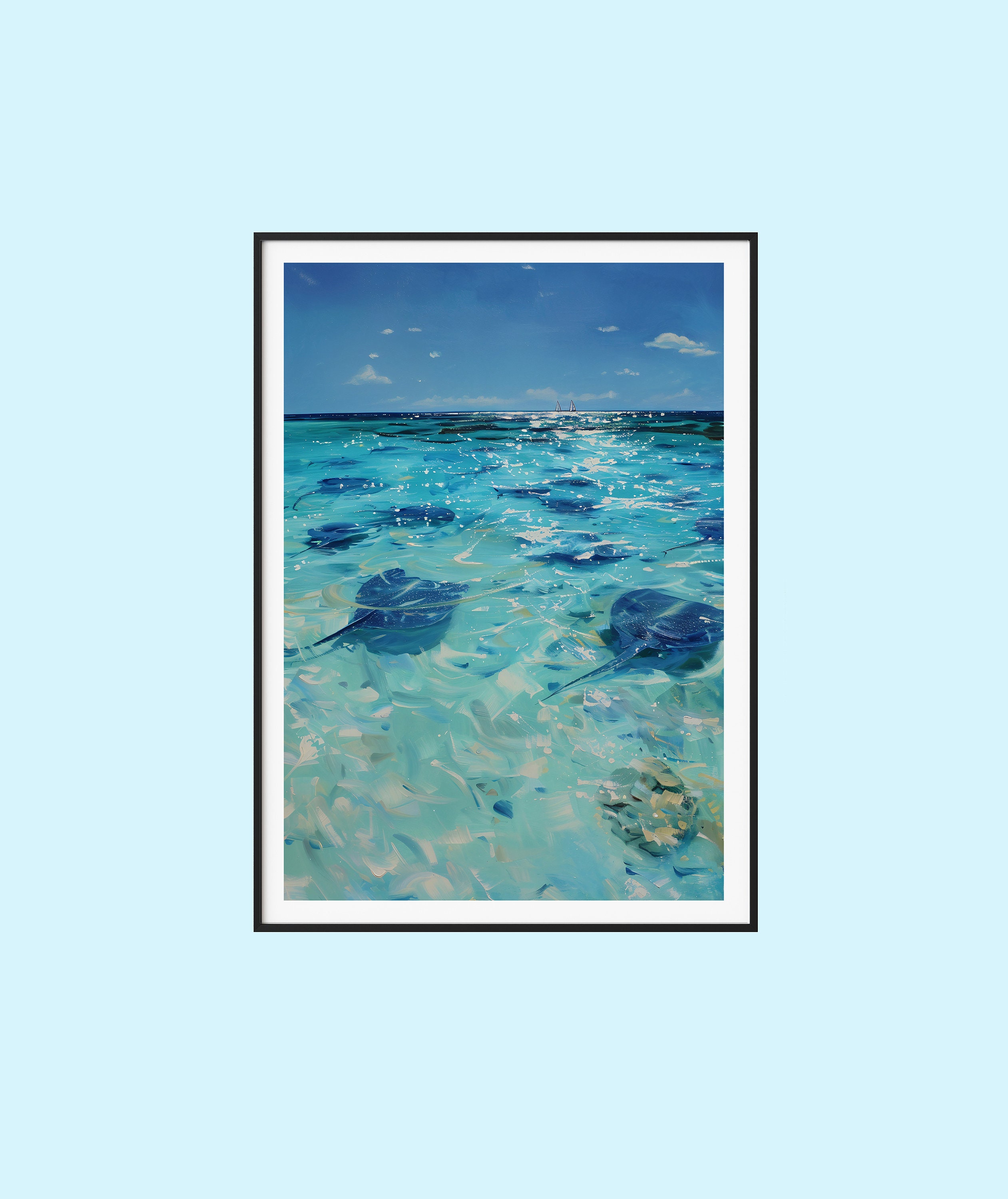 Cayman Islands Travel Poster, Tropical Print, Caribbean Print, Cayman ...