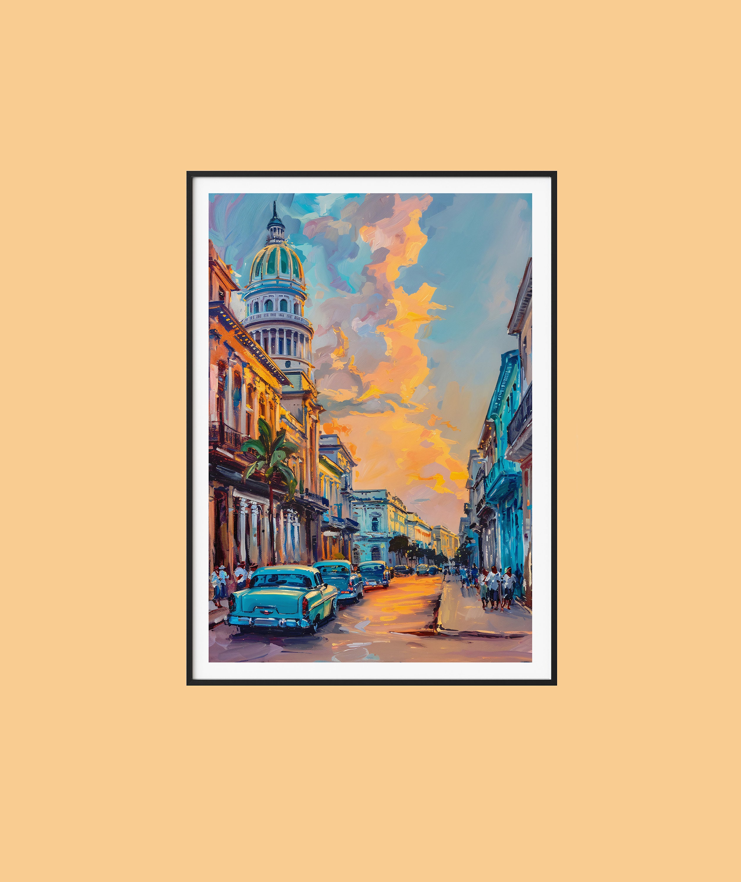 Havana Travel Print, Cuba Old Town Print, Havana Poster, Unique Design ...