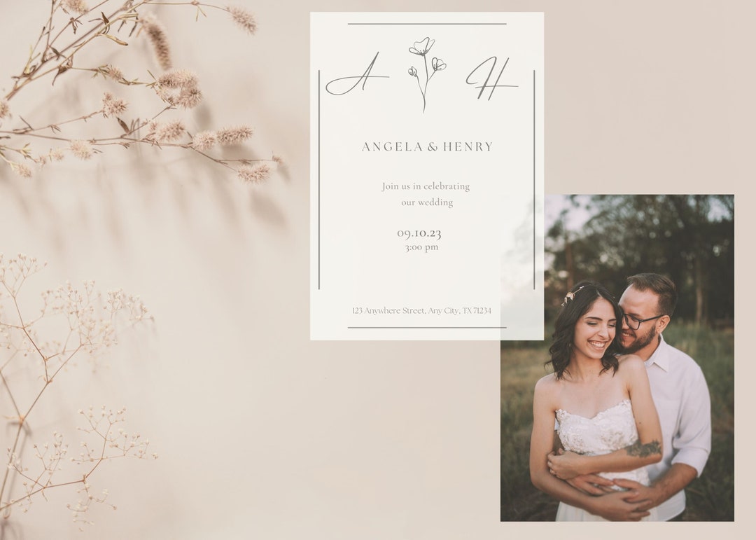 Wedding Invitation/simple Wedding Invitation/minimalist/template ...