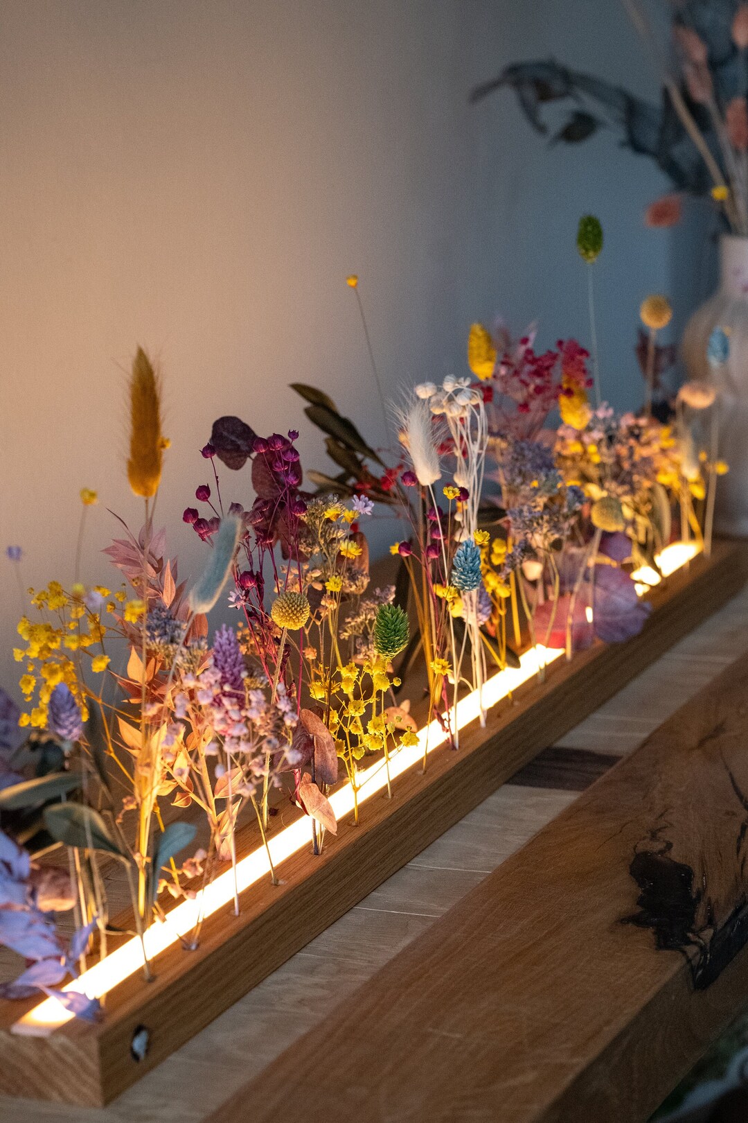 Light Flower Board With WOW Effect Including Wall Bracket for Dried ...