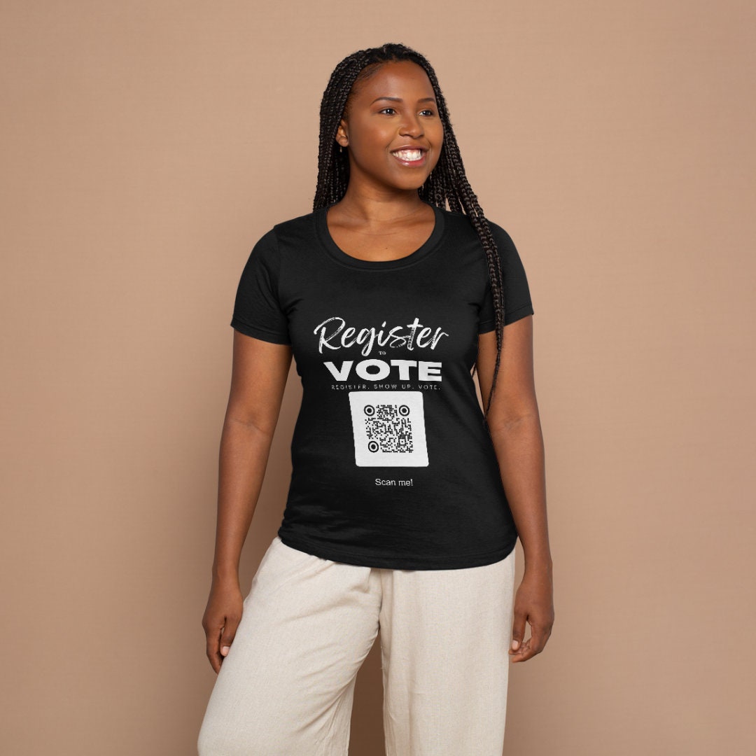 REGISTER to VOTE Shirt, QR Code Bella +canvas Comfortable T-shirt, A ...