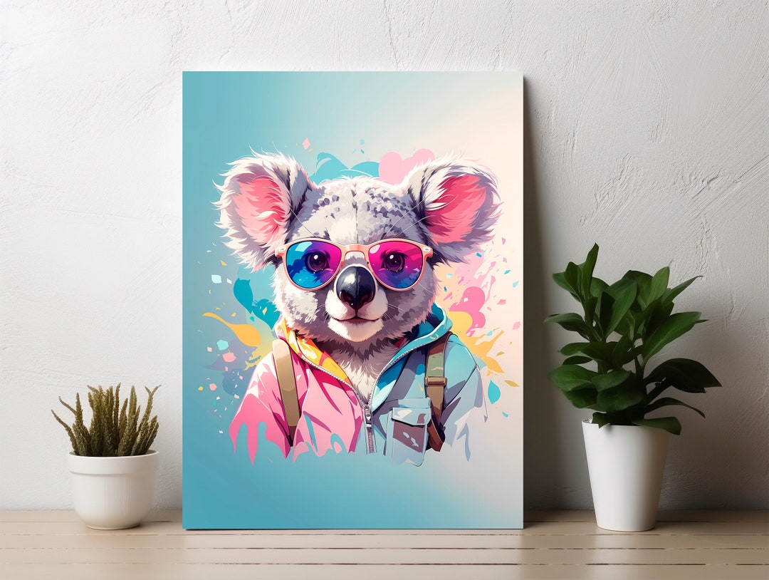 Instant Download Printable Digital Poster of Elegant Preppy Koala - Etsy