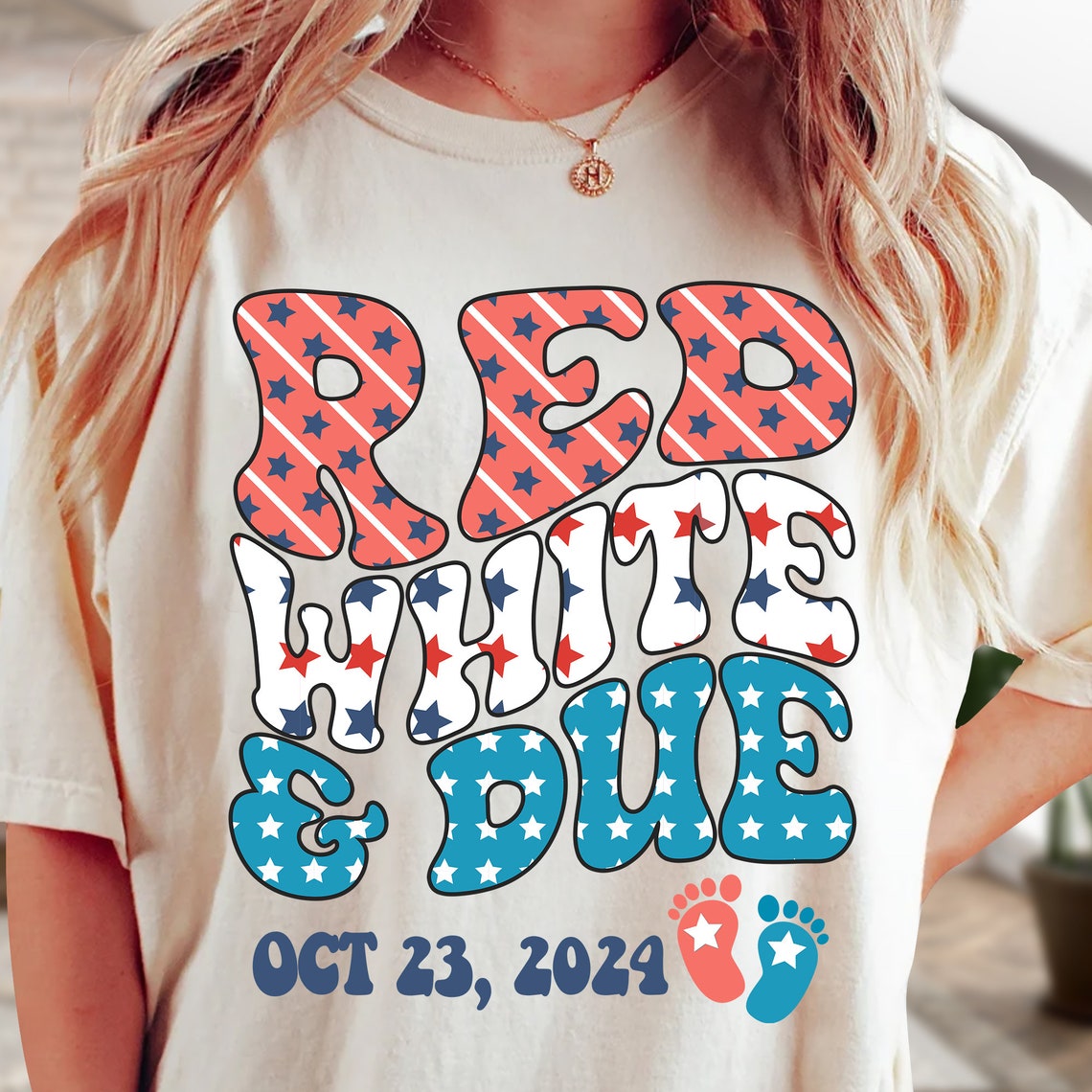 Red White and Due SVG PNG PDF Pregnancy Announcement Svg - Etsy