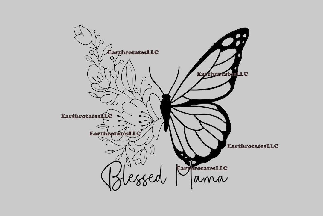 Butterfly Blessed Mama Svg Png Mama's Blessing Svg Gift - Etsy