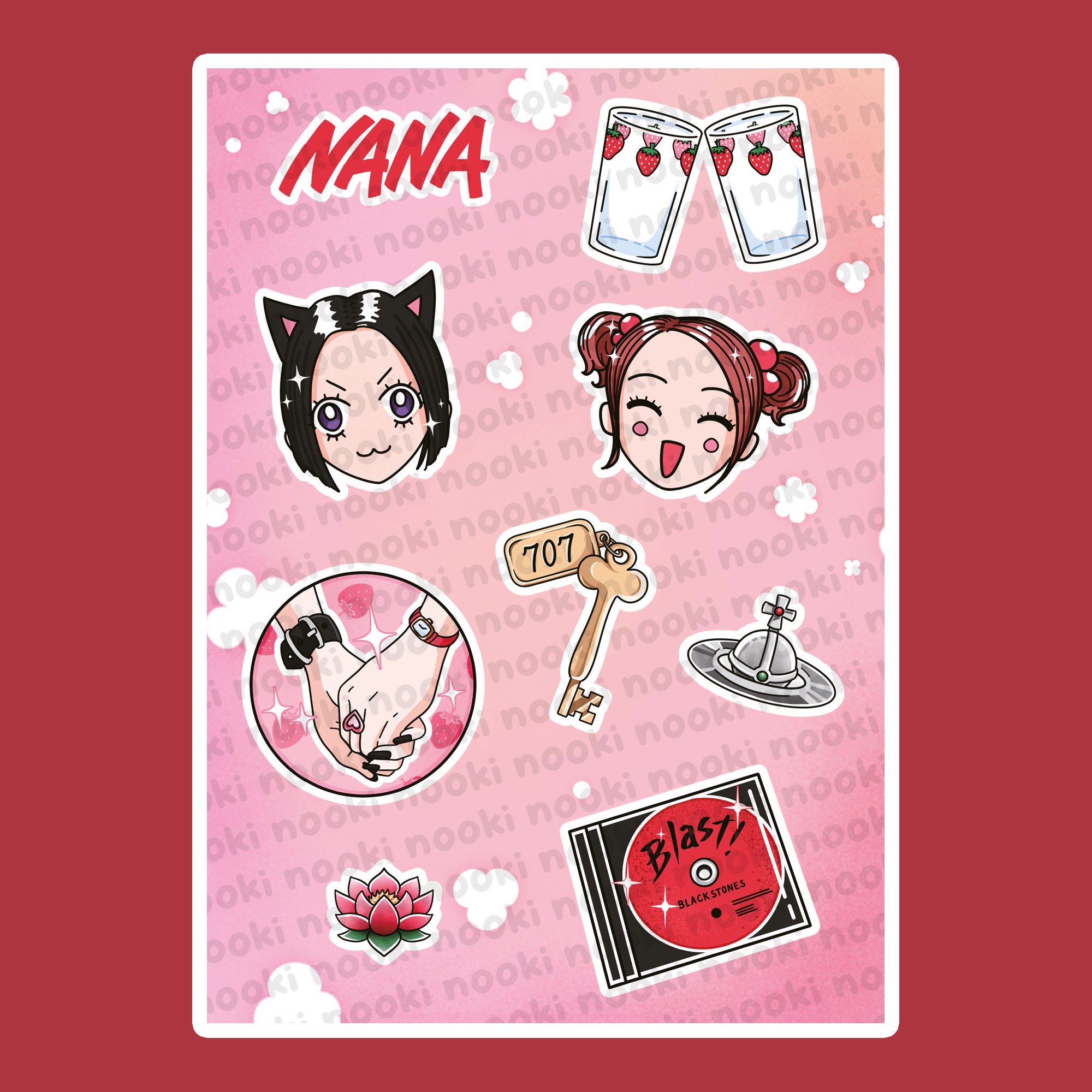 Nana Stickers Sheet - Komatsu Nana and Osaki Nana - Etsy