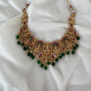 Devi Necklace Set Traditional Indian Kemp Stone Necklace Set Kemp ...