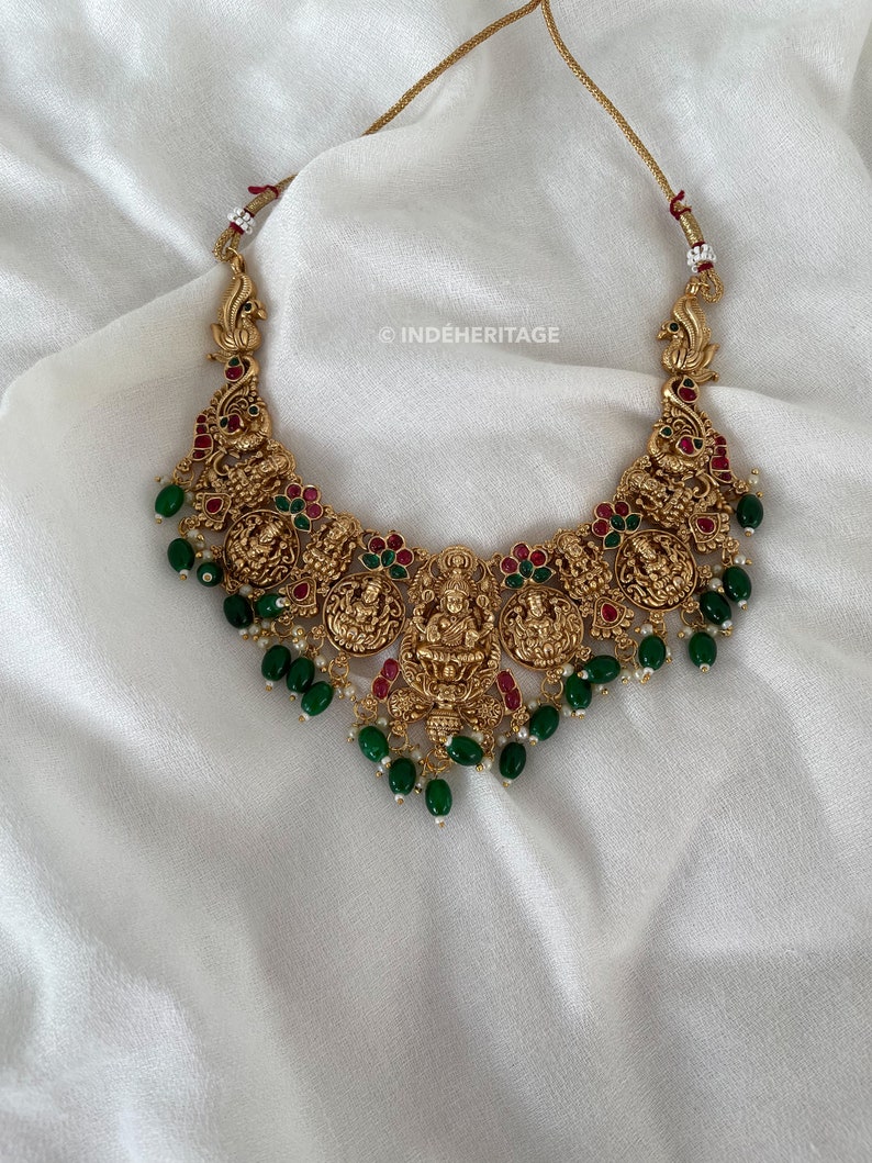 Devi Necklace Set Traditional Indian Kemp Stone Necklace Set Kemp ...