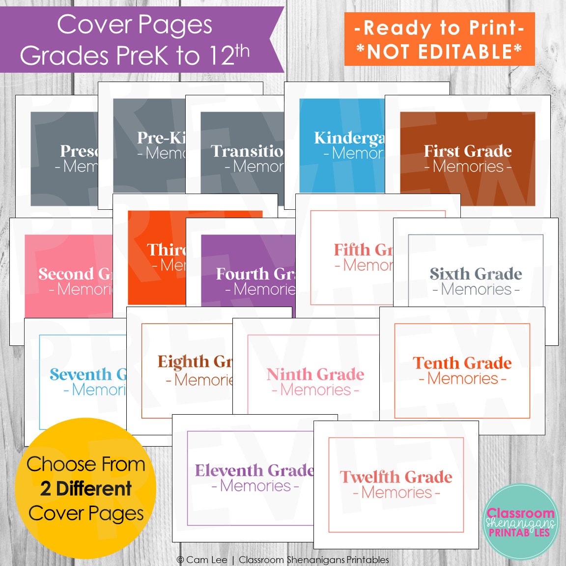 School Memory Box Printable | Kids Keepsake Journal | First Day of ...