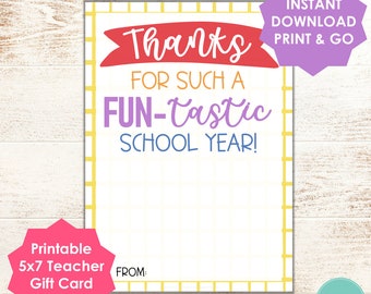 Groovy Teacher Printable Gift Card Holder Happy Teacher Appreciation ...