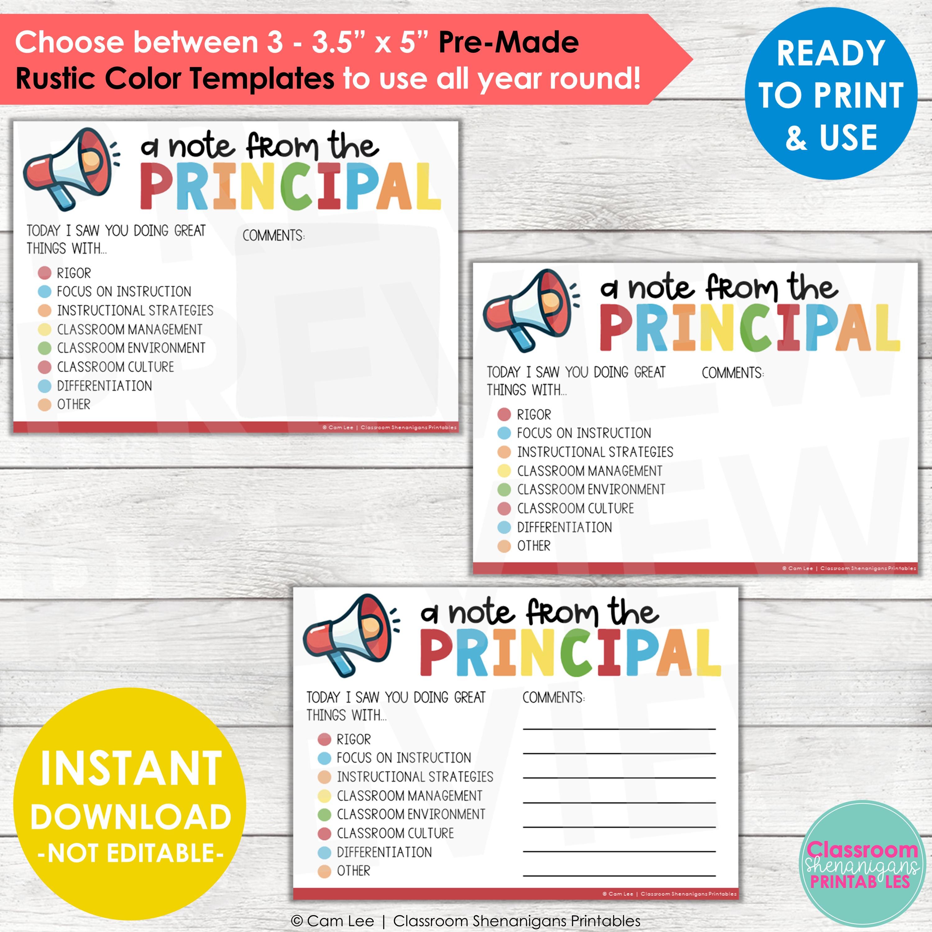 Principal Mail Printable | Principal Report | A Note From the Principal ...