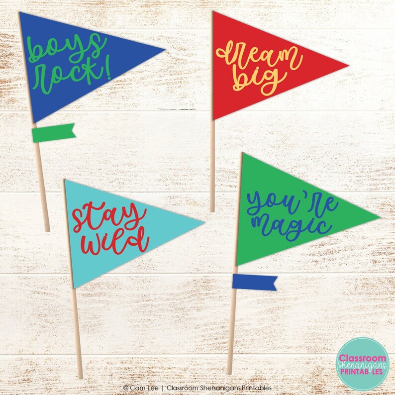 Printable Pennant Banners for Boys | Printable Pennant Flag | Kids ...