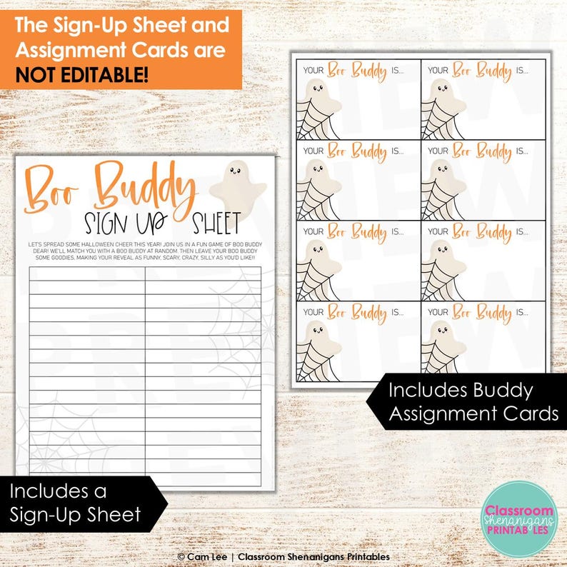 Halloween Boo Buddy Questionnaire Kit | Boo Buddy Printable | Boo Buddy ...