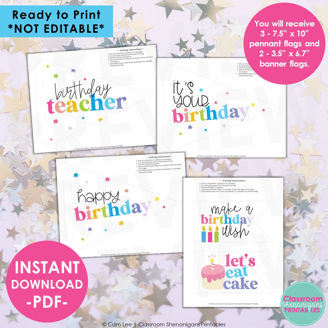 Happy Birthday Printable | Happy Birthday Gift Tags | Happy Birthday ...