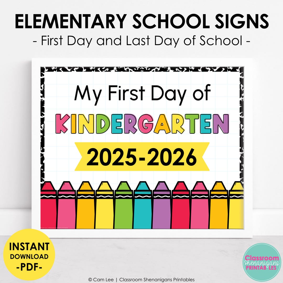 Editable First Day of School Sign | Back to School Sign | Personalized ...
