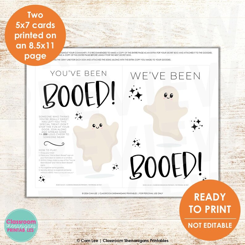 You’ve Been Booed Printable | We’ve Been Booed Printable | Halloween ...