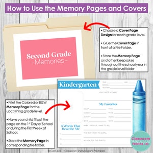 School Memory Box Printable | Kids Keepsake Journal | First Day of ...