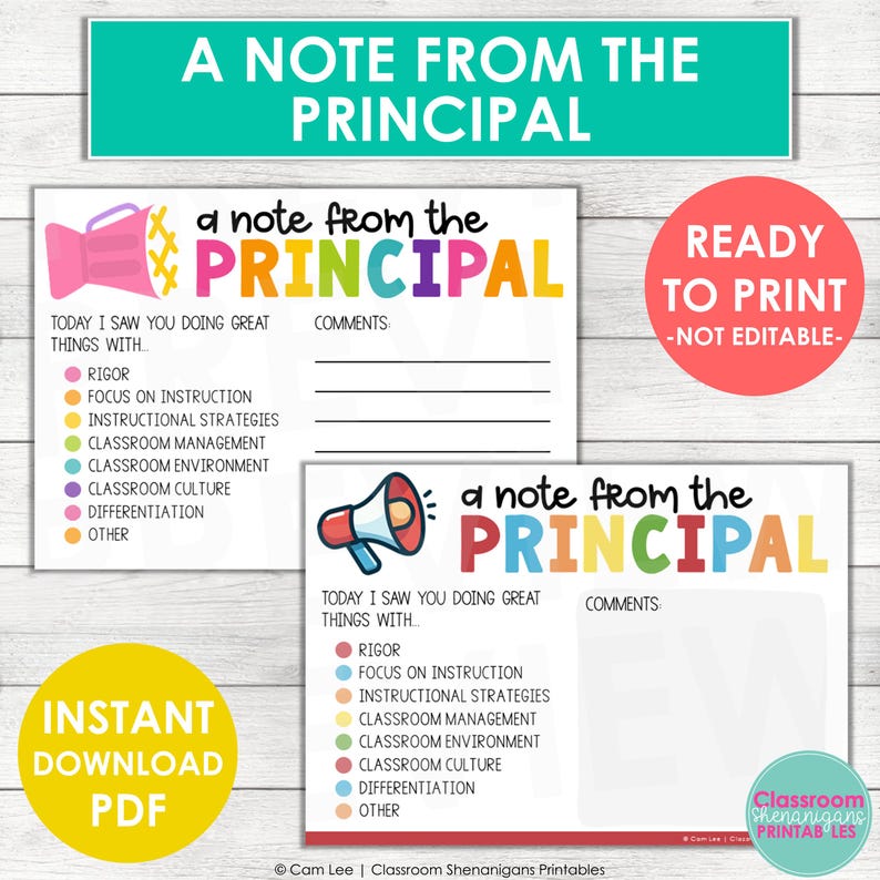 Principal Mail Printable | Principal Report | A Note From the Principal ...