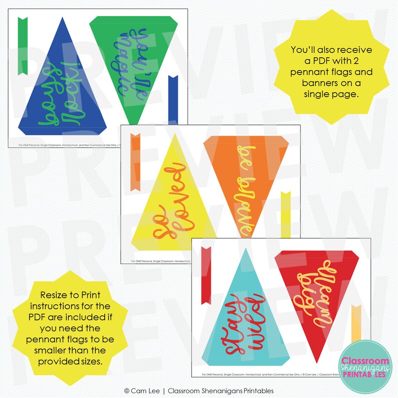 Printable Pennant Banners for Boys | Printable Pennant Flag | Kids ...