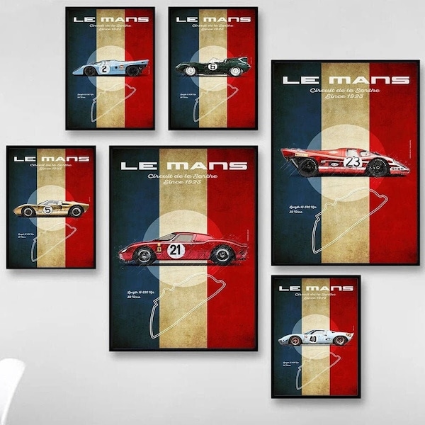 24 Le Mans Wall Art - Etsy