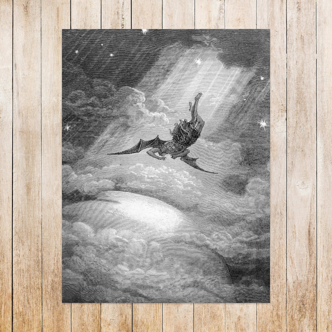 Reproduction of Gustave Dore Paradise Lost Satan Falls by - Etsy