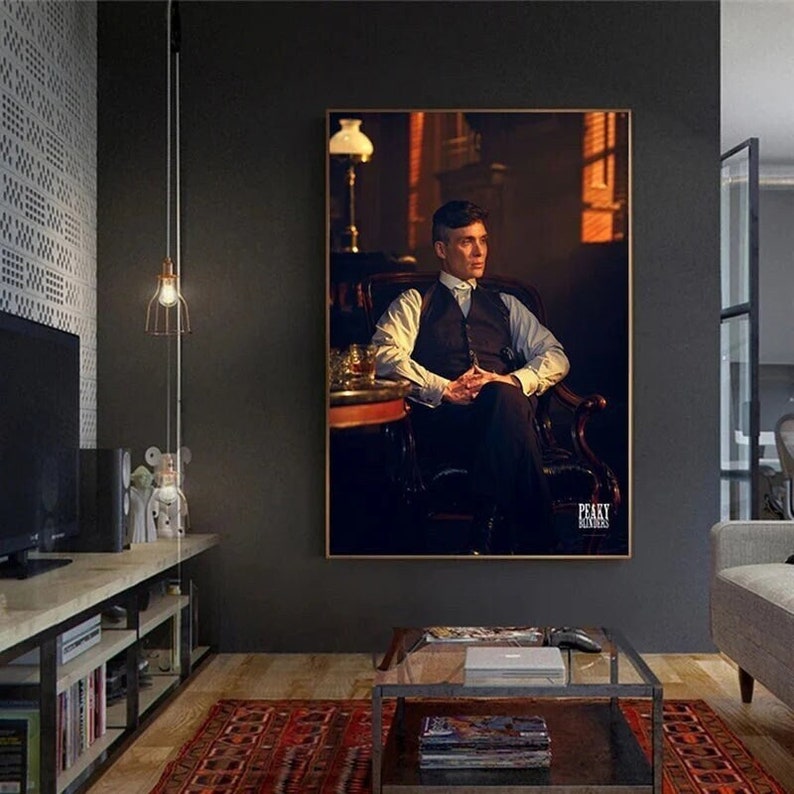 Peaky Blinders Thomas Shelby Portrait Canvas Print Iconic and Stylish ...