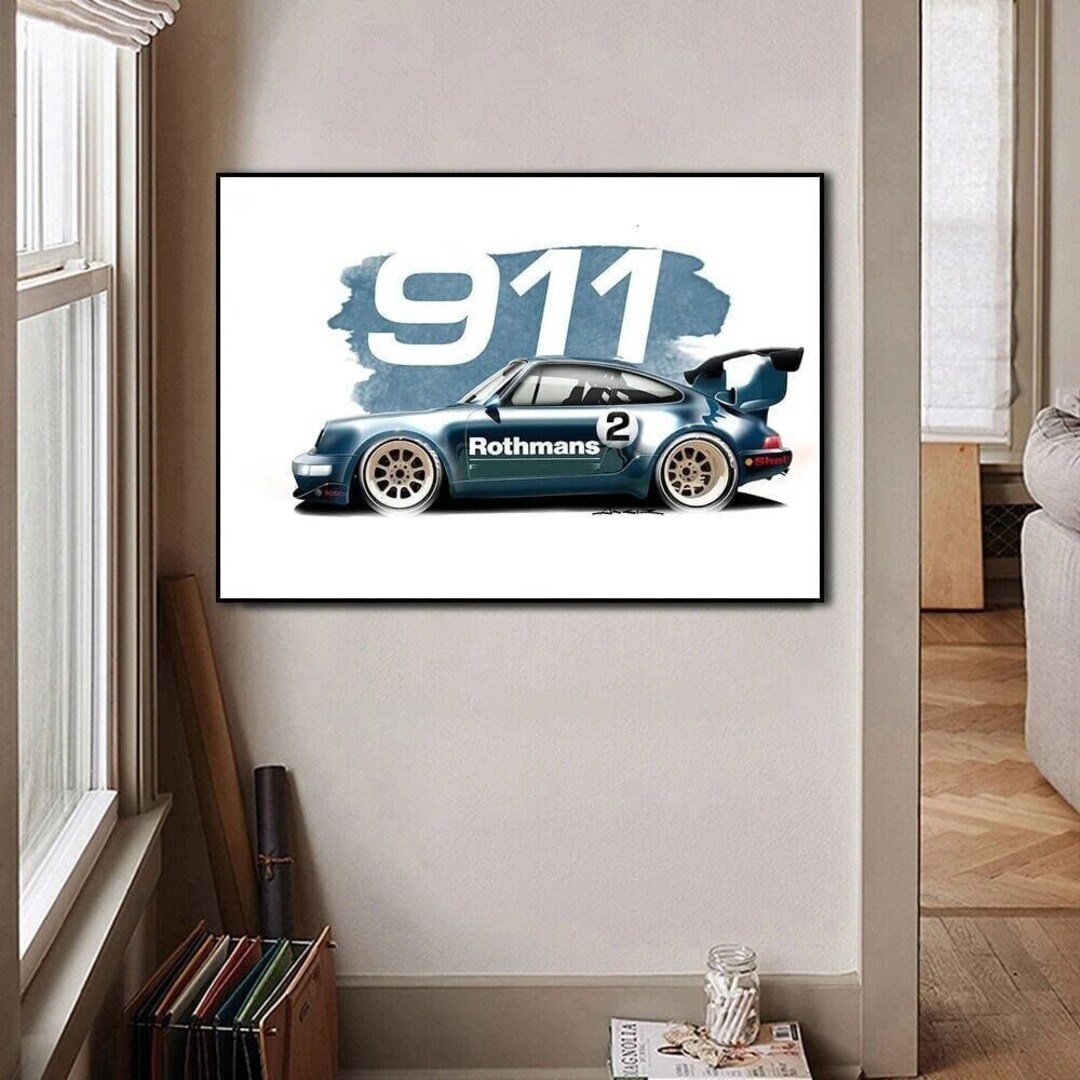Rothmans Porsche 911 Canvas Wall Art Timeless Classic for Living Room ...