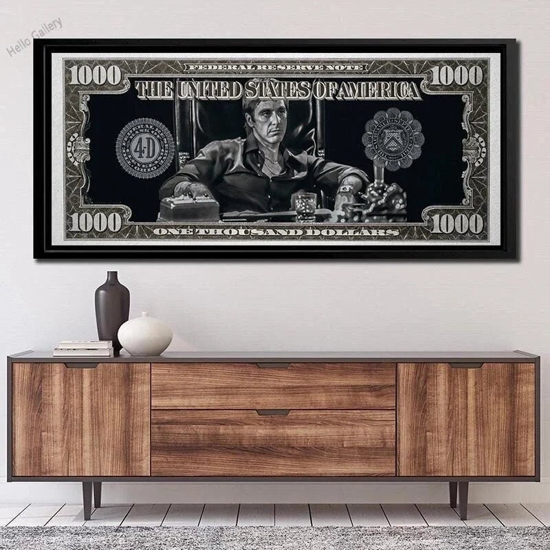 Scarface Tony Montana Canvas Painting Classic Movie Art for Living Room ...