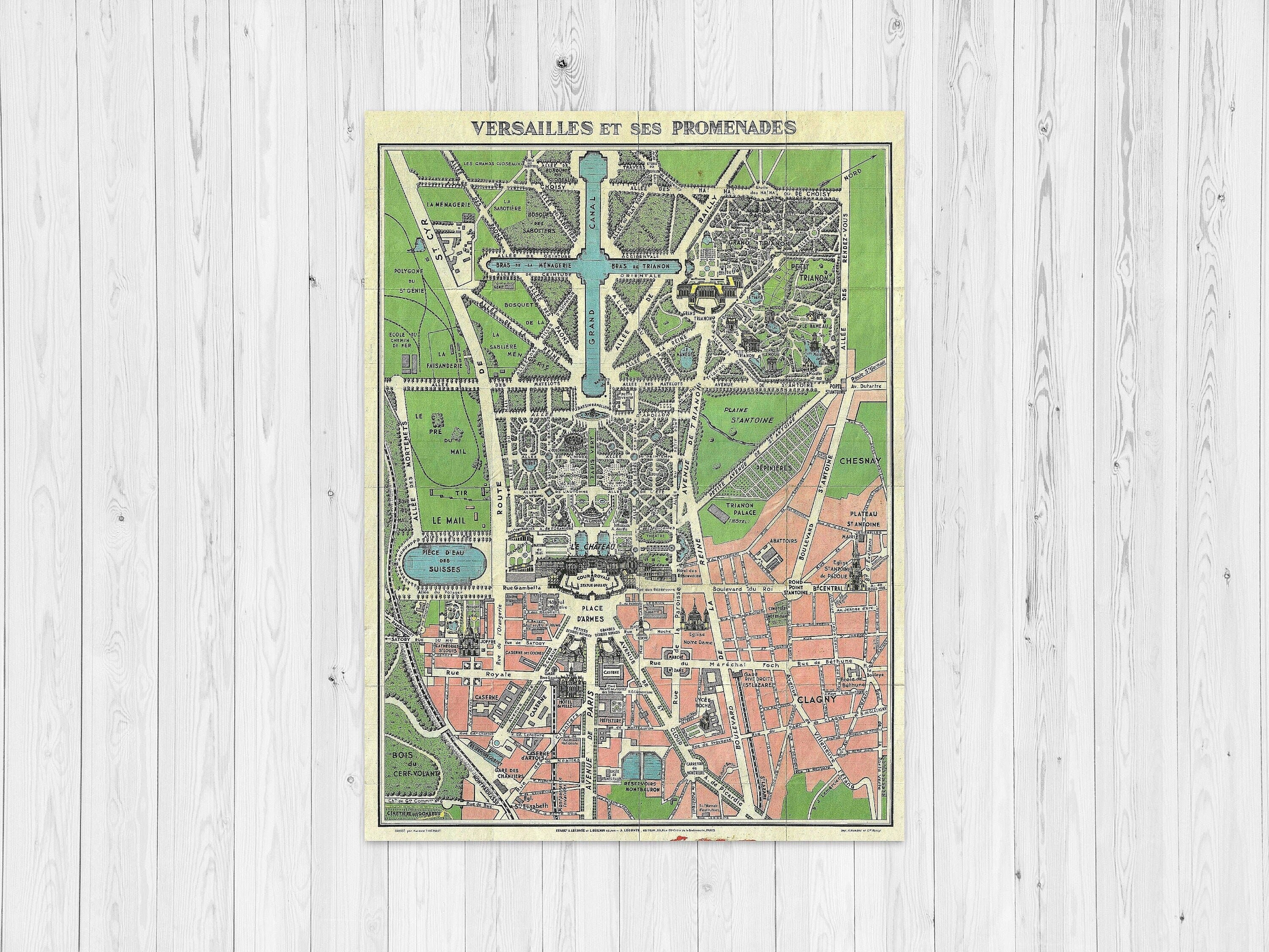 Old Map of Versailles France Leconte Map of Paris Map of - Etsy Canada