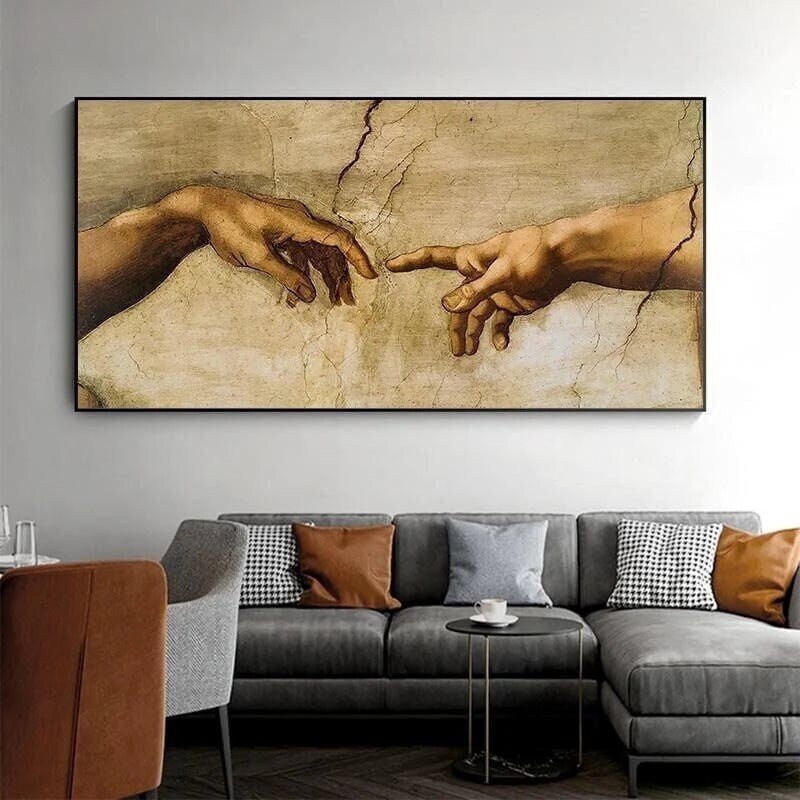 Michelangelos the Creation of Adam Canvas Print Famous Reproduction for ...