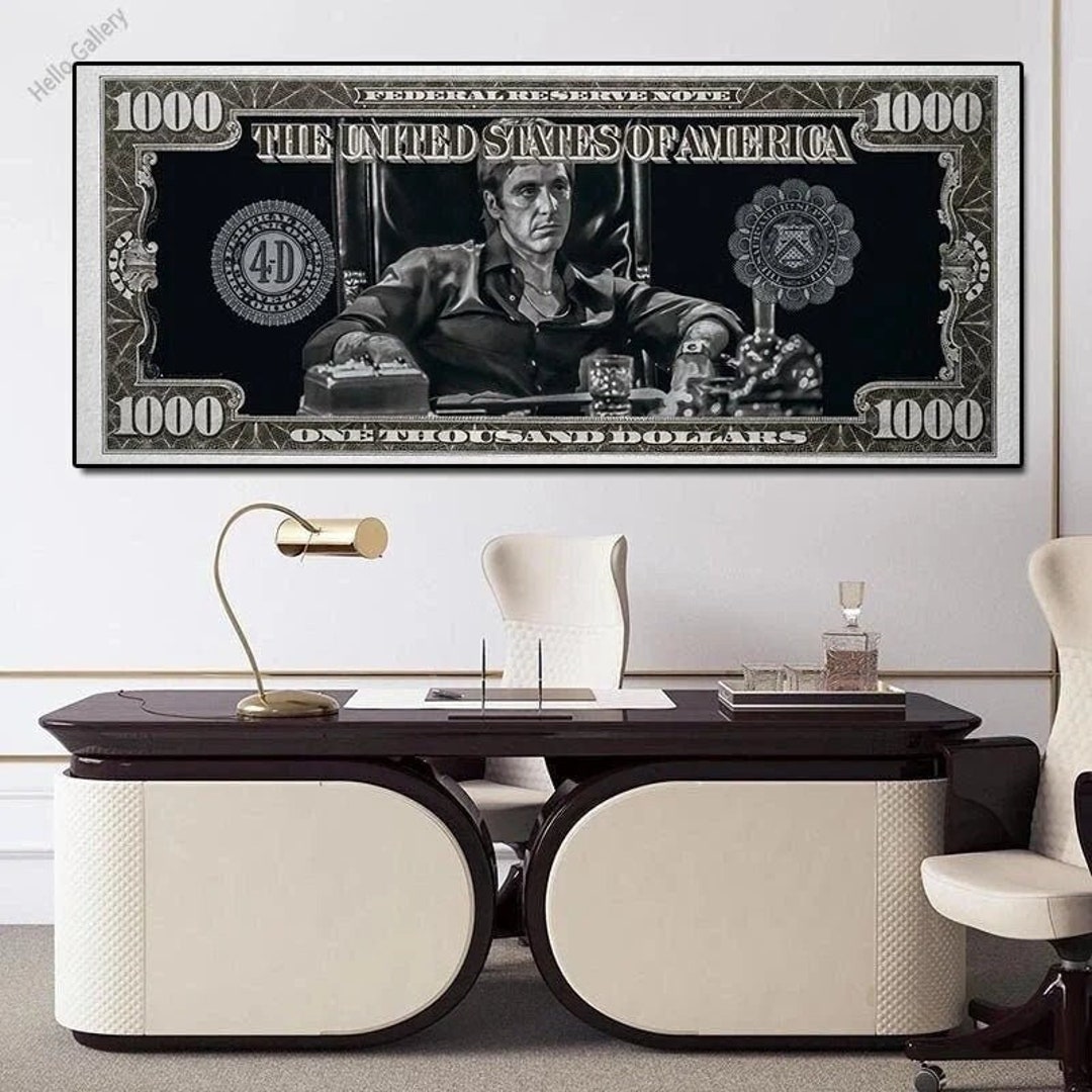 Scarface Tony Montana Canvas Painting - Classic Movie Art for Living ...