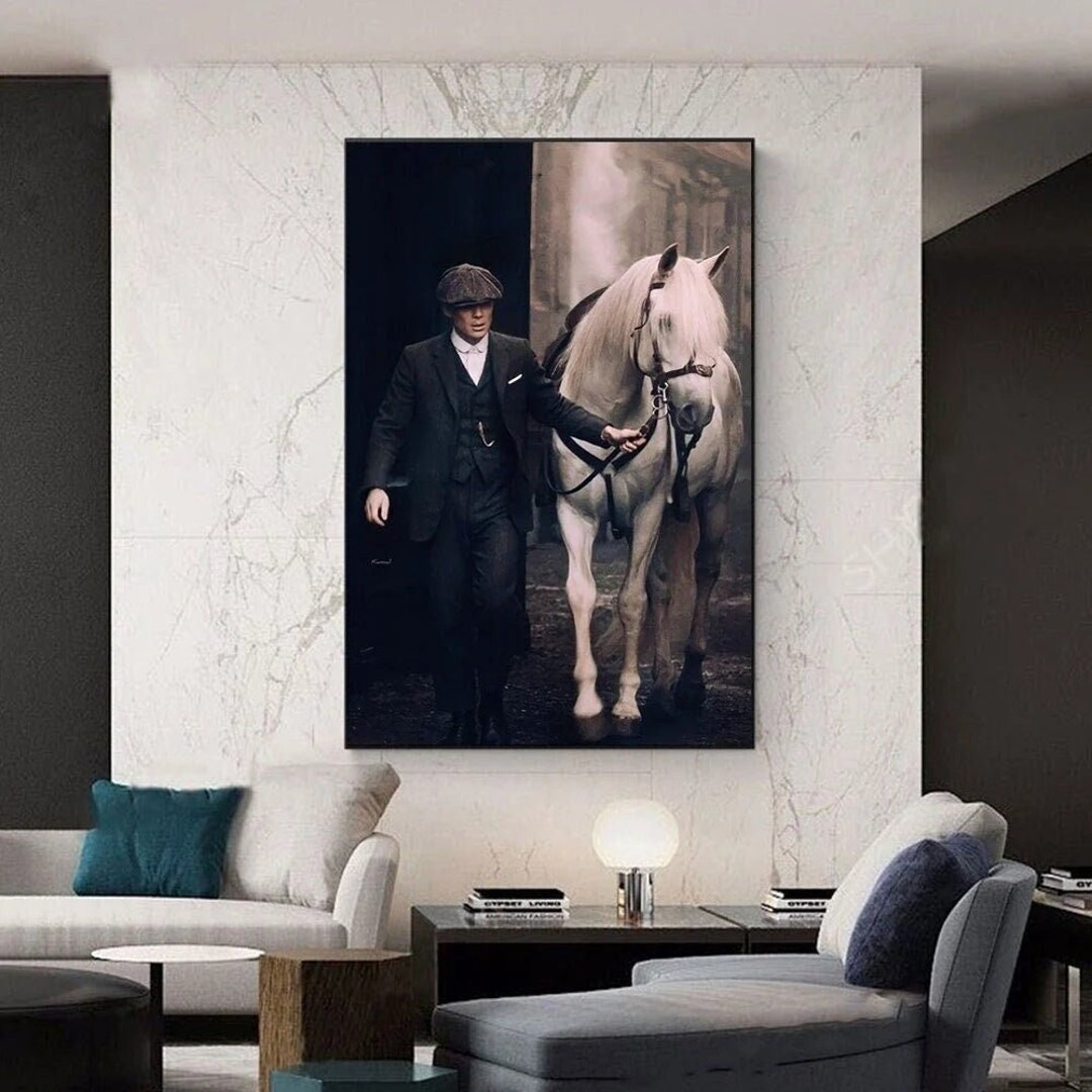 Tommy Shelby Portrait - A Stylish Peaky Blinders Canvas Painting for ...