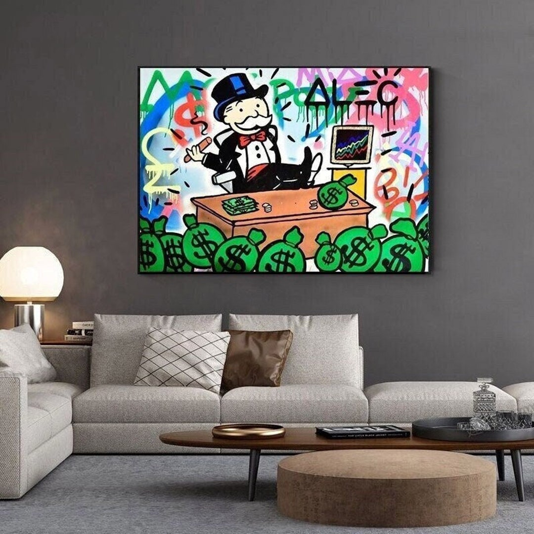 Alec Monopoly Graffiti-inspired Wall Art - Rich Money Man Canvas Print ...