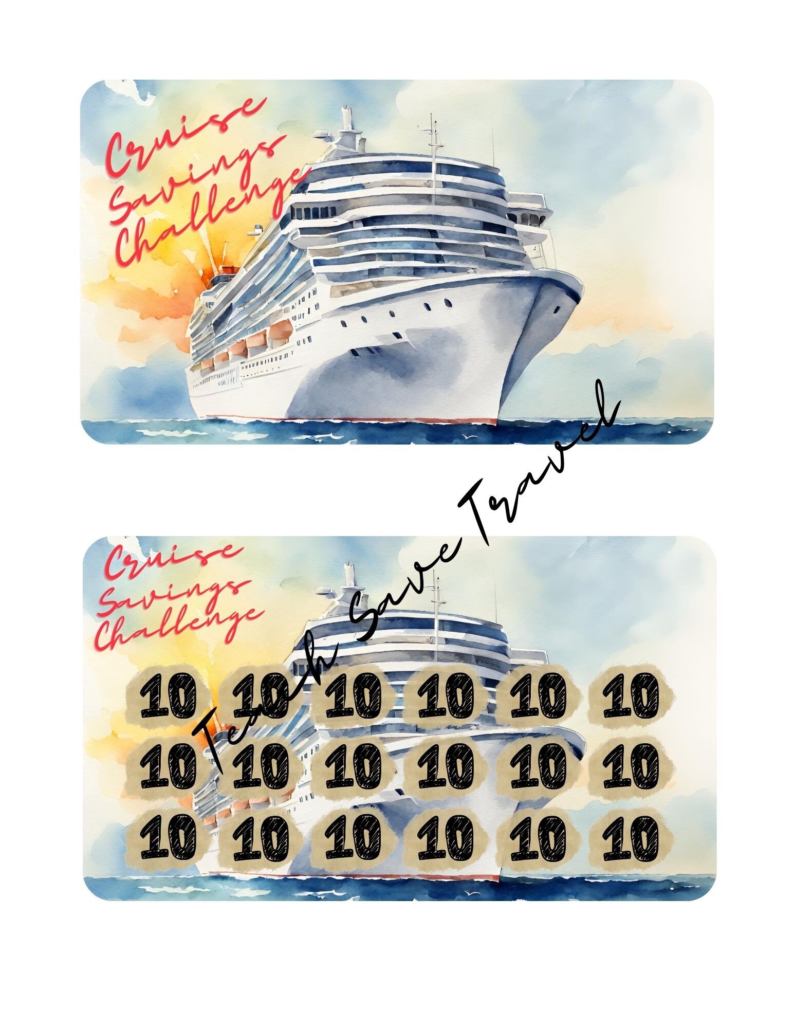 Cruise Savings Challenge - Etsy