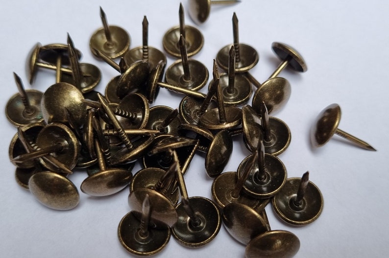 Decorative Upholstery Nails, Tacks, Choice of Pack Size. Brass, Antique ...