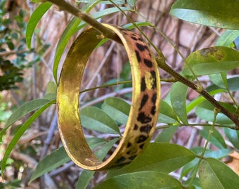 Leopard Print Bangle Bracelet - Etsy