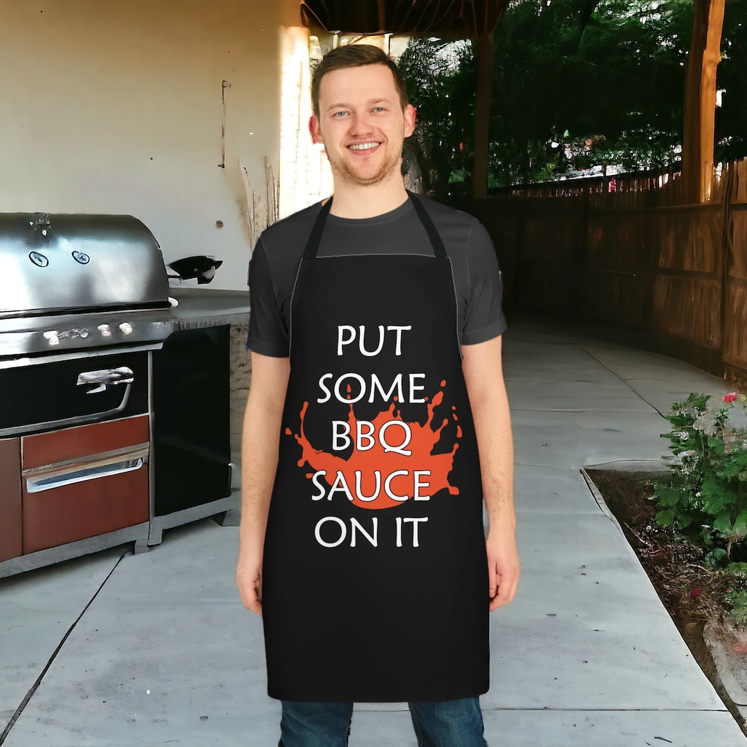 Barbecue Apron, BBQ Apron, Put Some BBQ on It, Dad Gift, Funny Dad Gift ...