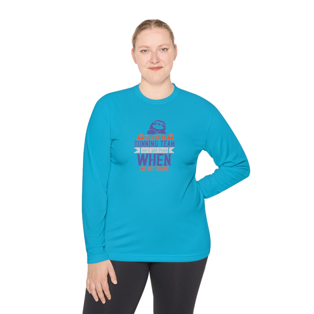 Sloth Running Unisex Long Sleeve Technical Tee, Running Shirt, Running ...