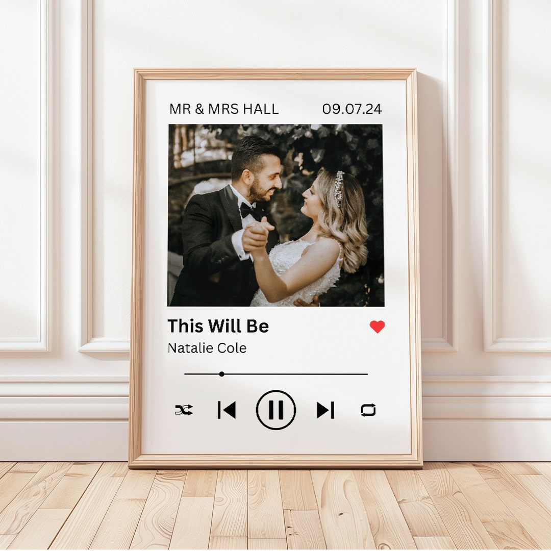 First Dance Song Print, Editable Wedding Song Poster, Personalised ...