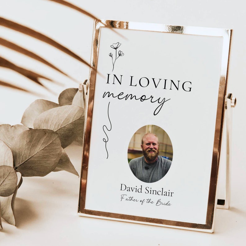 In Loving Memory Sign 8x10 With Name & Picture | Forever in Our Hearts ...