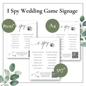 I Spy Wedding Game With QR Code | Wedding Photo Hunt Game | Reception ...