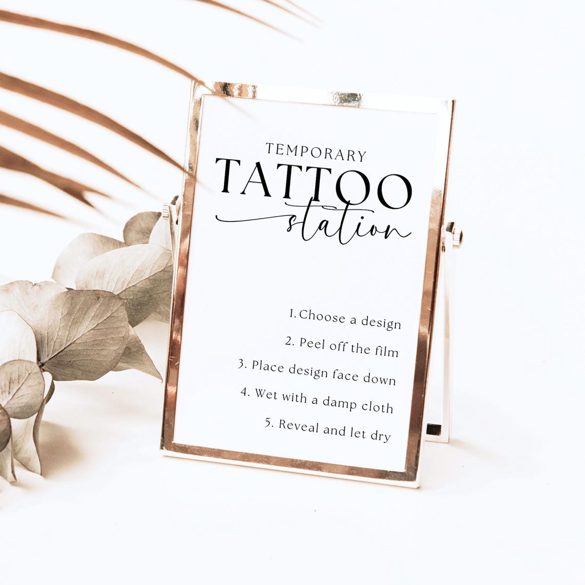 Temporary Tattoos Station Wedding Tattoo Favor Sign, Wedding Tattoo ...