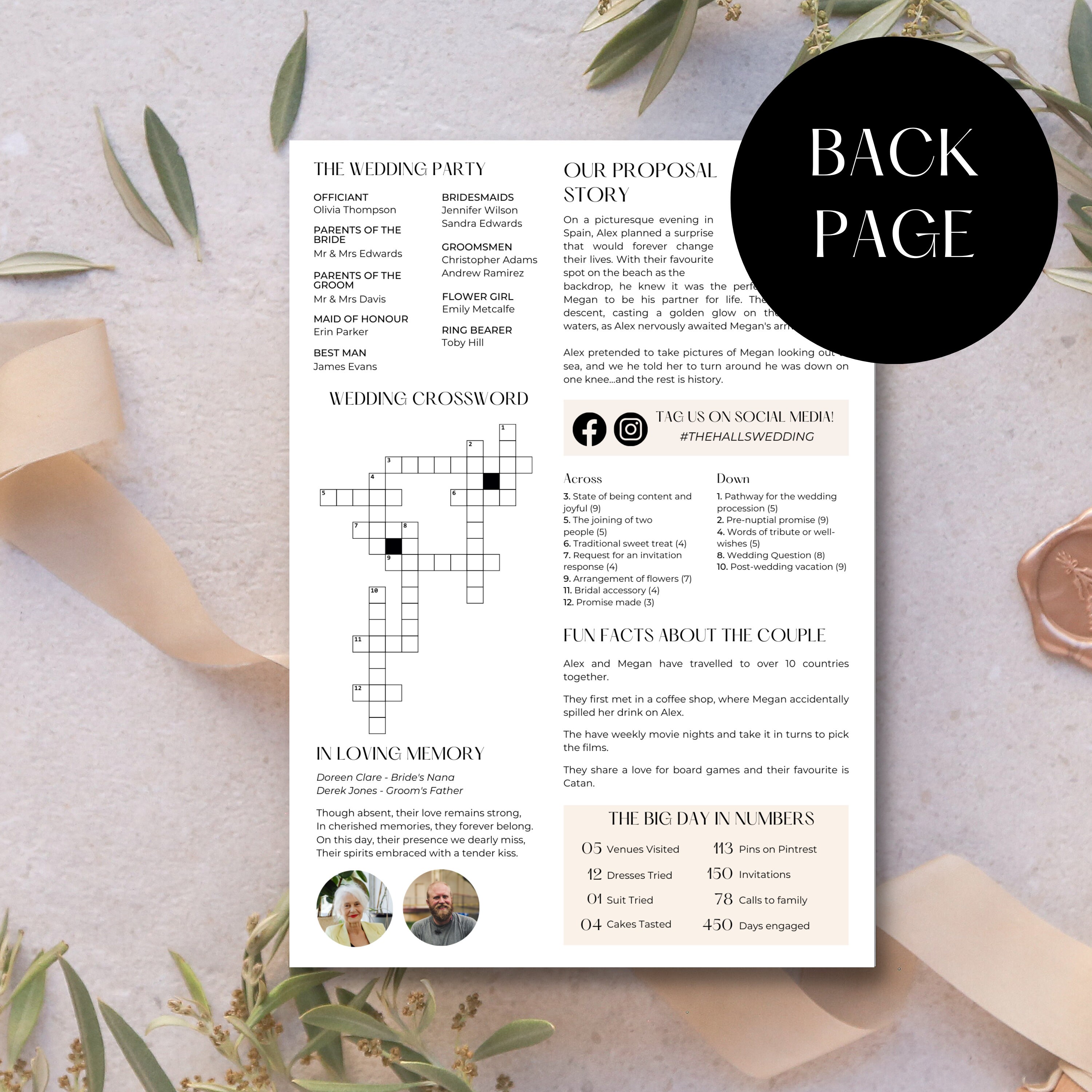 Editable Wedding Newspaper Program Wedding Newspaper - Etsy